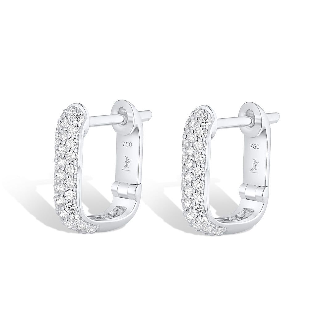 Silhouette 12mm Earrings In White – RZ By Rima Zahran